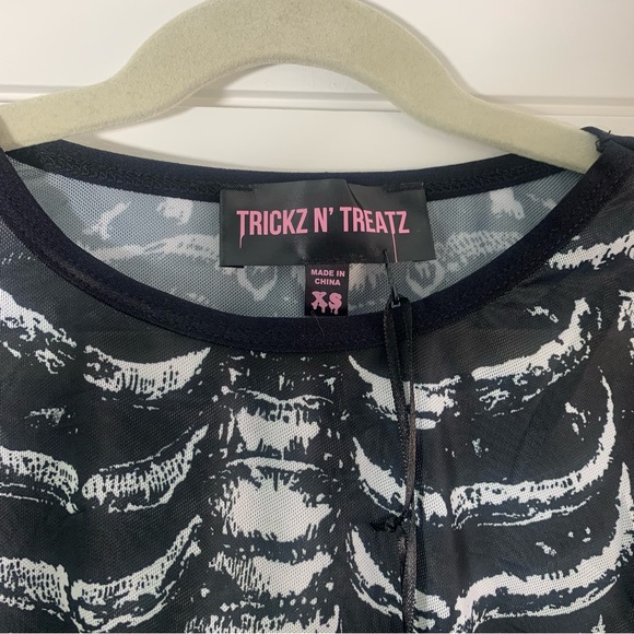 Dolls Kill | Tops | Dolls Kill Skeleton See Through Shirt Trickz N ...